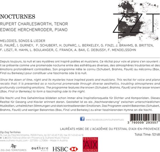 Charlesworth, Rupert - Herchenorder, Edwige - Nocturnes (CD), Edwige Herchenroder | Muziek | bol