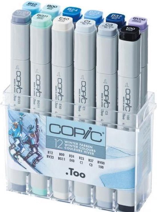 Copic Marker Set - Winterkleuren - 12 stuks | bol