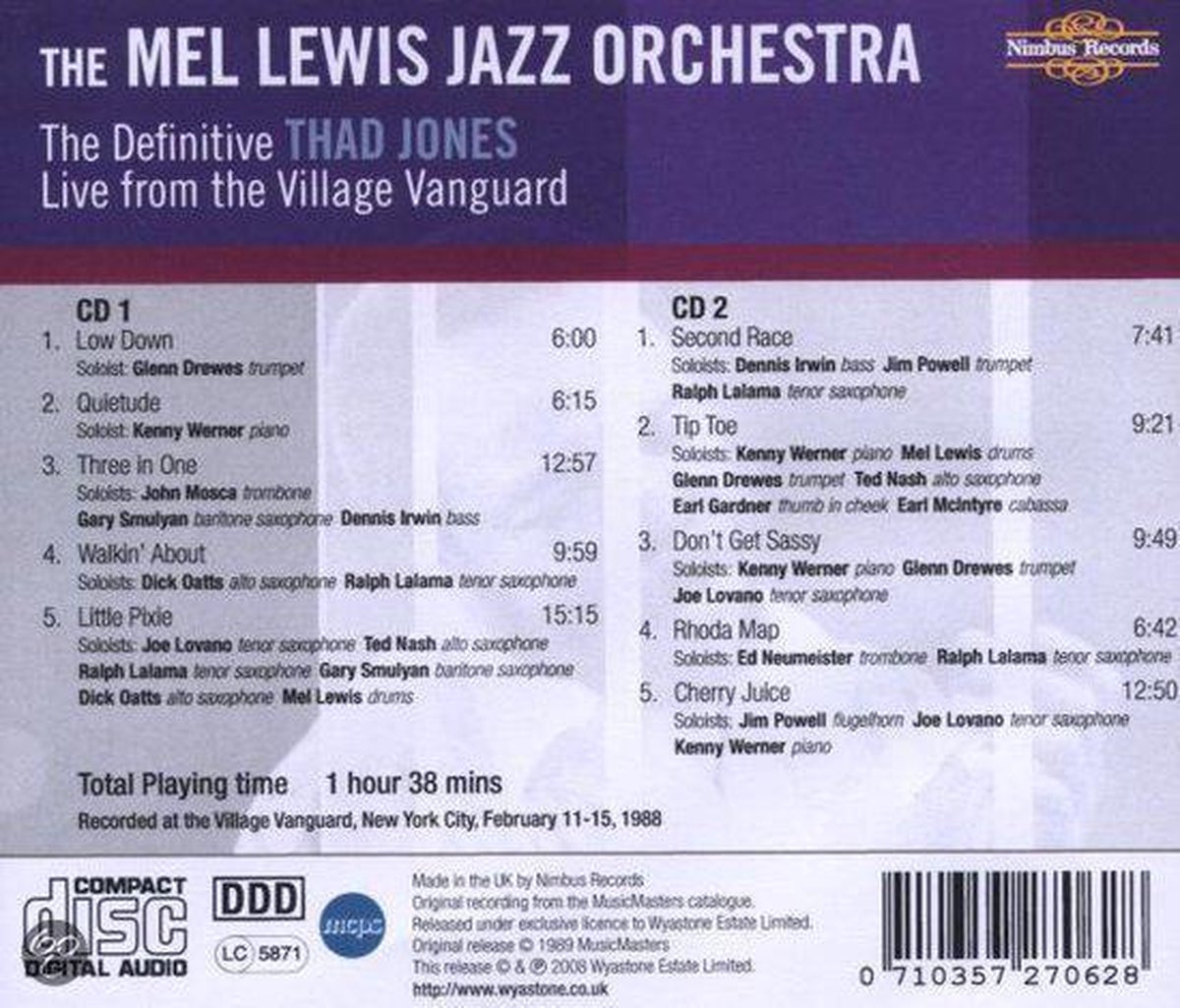Definitive - Mel Lewis Jazz Orchestra (2Cd), Mel -Jazz Orchestr Lewis ...