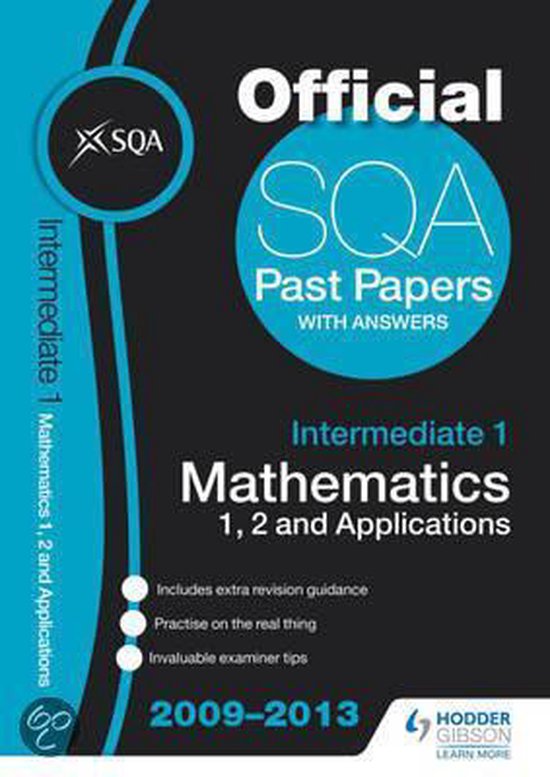 SQA Past Papers Intermediate 1 Mathematics 1, 2 and Applications ...