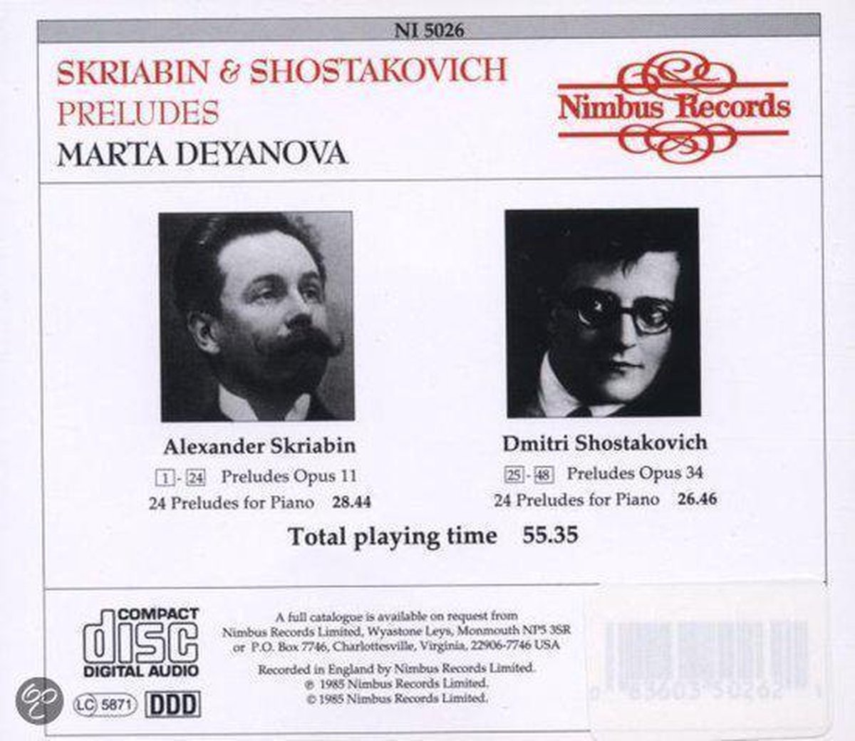 Deyanova - Skriabin&Shostakovich: Preludes For (CD), Scriabin | Muziek ...