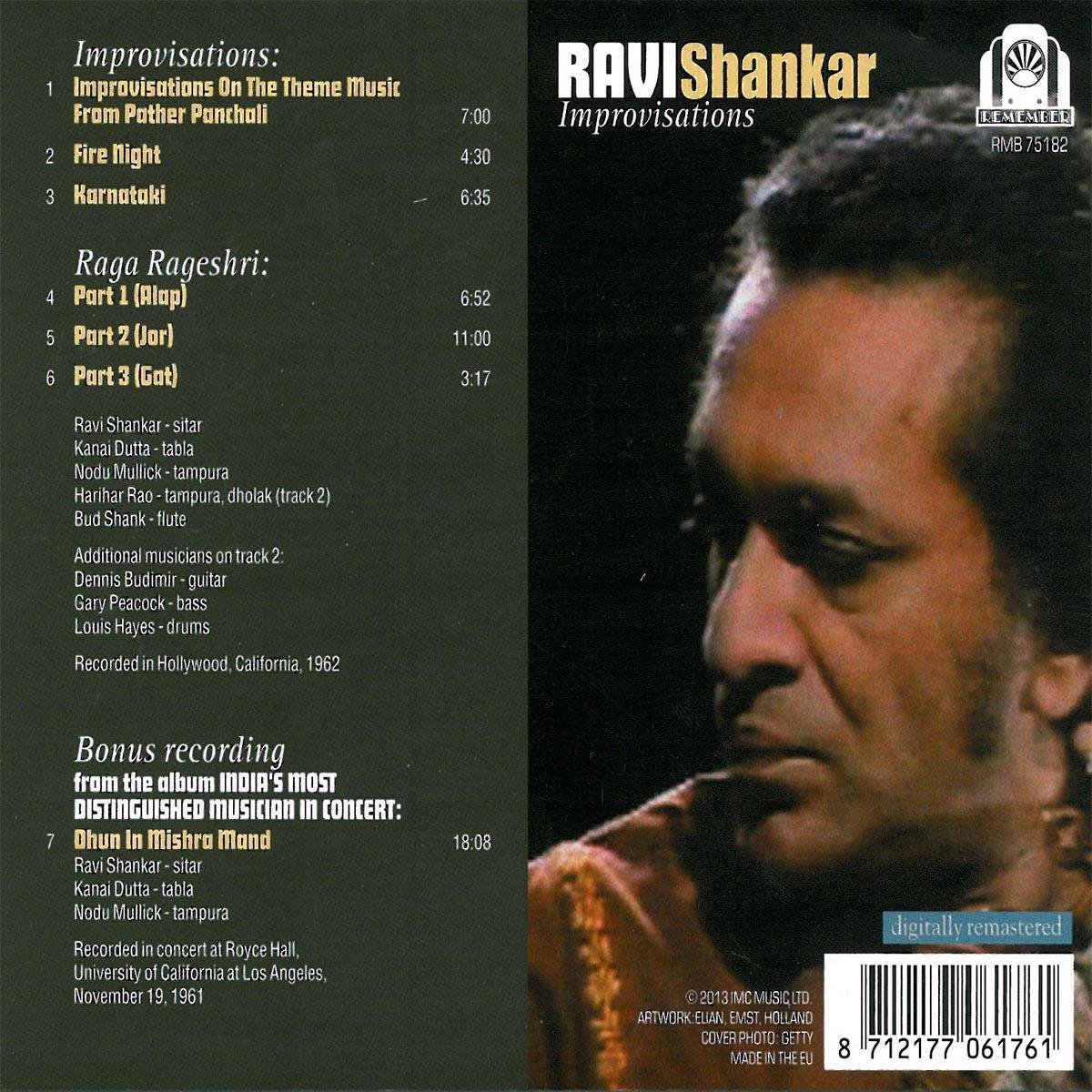 Improvisations, Ravi Shankar | CD (album) | Muziek | bol.com