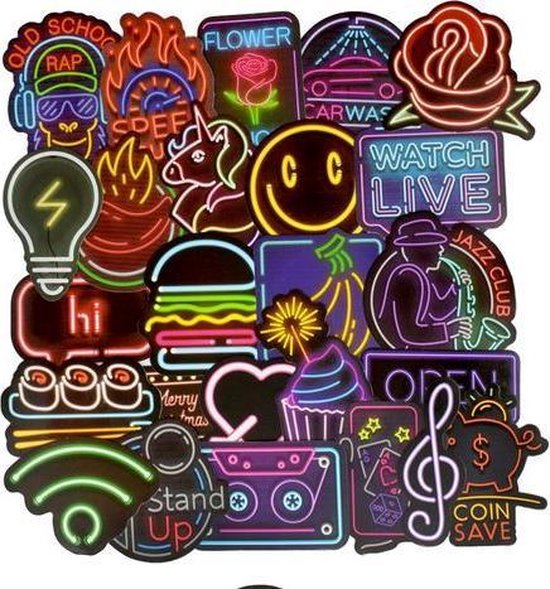 50 stuks neon stickers | bol