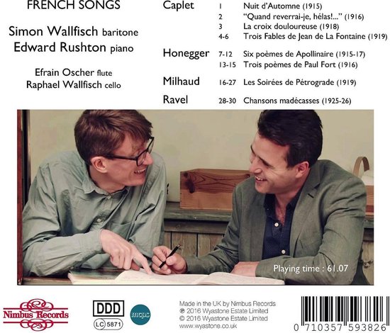 Simon Wallfisch & Edward Rushton - French Songs From la Belle Epoque ...