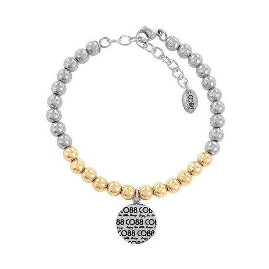 CO88 Collection 8CB-14020 - Armband met bedel - staal 6 mm - CO88 logo ...