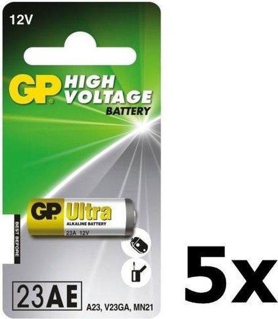 5 Stuks - GP A23 23A 23GA A23 E23A MN21 12V batterij | bol