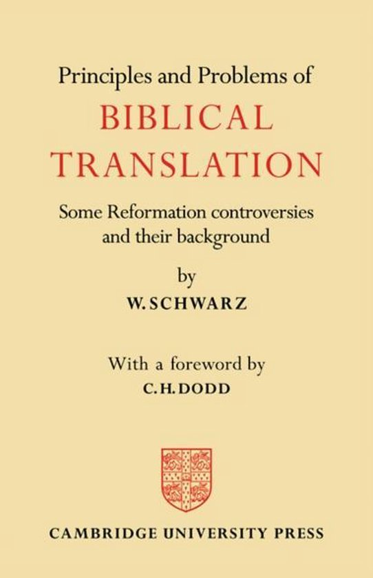 Principles and Problems of Biblical Translation | 9780521097536 | W ...