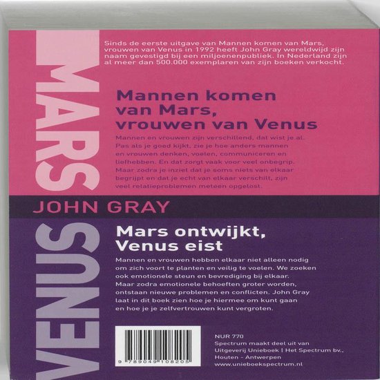 Mannen komen van Mars, vrouwen van Venus/Mars ontwijkt, Venus eist, John Gray |... | bol