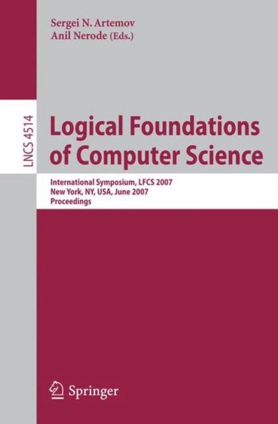 Logical Foundations of Computer Science | 9783540727323 | Boeken | bol.com Logical Foundations of Computer Science | 9783540727323 | Boeken | bol.com