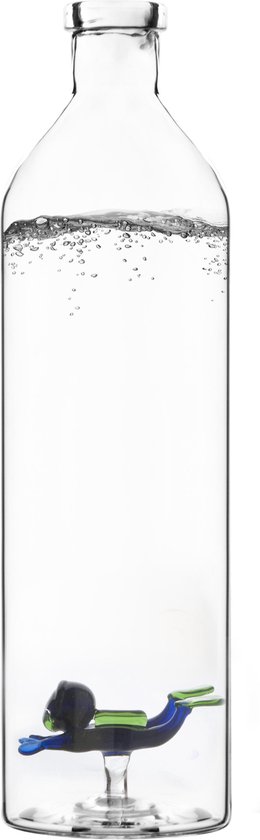 Balvi Waterfles Scuba - Borosilicaatglas - 1,2 liter - Met duiker | bol