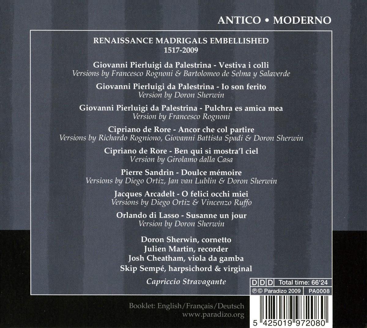 Sherwin, Cheatham, Martin, Sempe - Antico / Moderno. (CD), Doron David ...