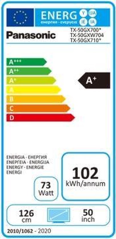 Panasonic TX-50GX700E tv 127 cm (50") 4K Ultra HD Smart TV Wi-Fi Zwart ...
