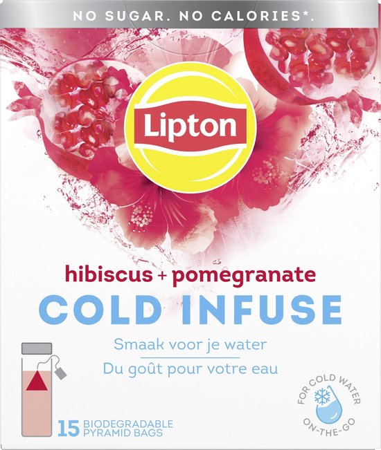 Lipton Pomegranate & Hibiscus Cold Infuse - 6 x 15 zakjes ...