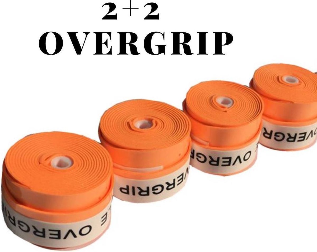 Overgrip Oranje (2+2!) - Racket overgrip - Tennisgrip - Softgrip ...