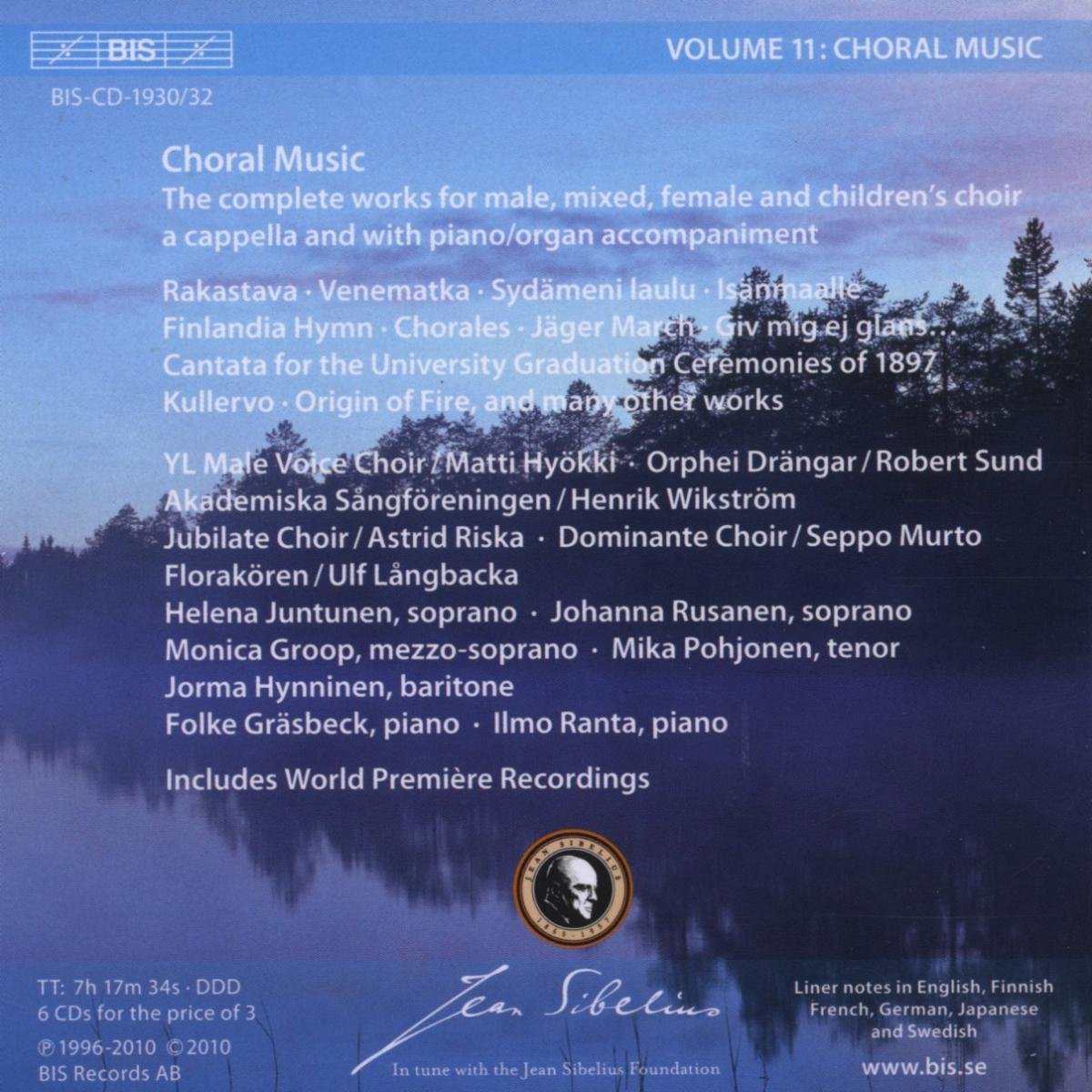 Various Artists - The Sibelius Edition Volume 11: Choral (6 CD ...