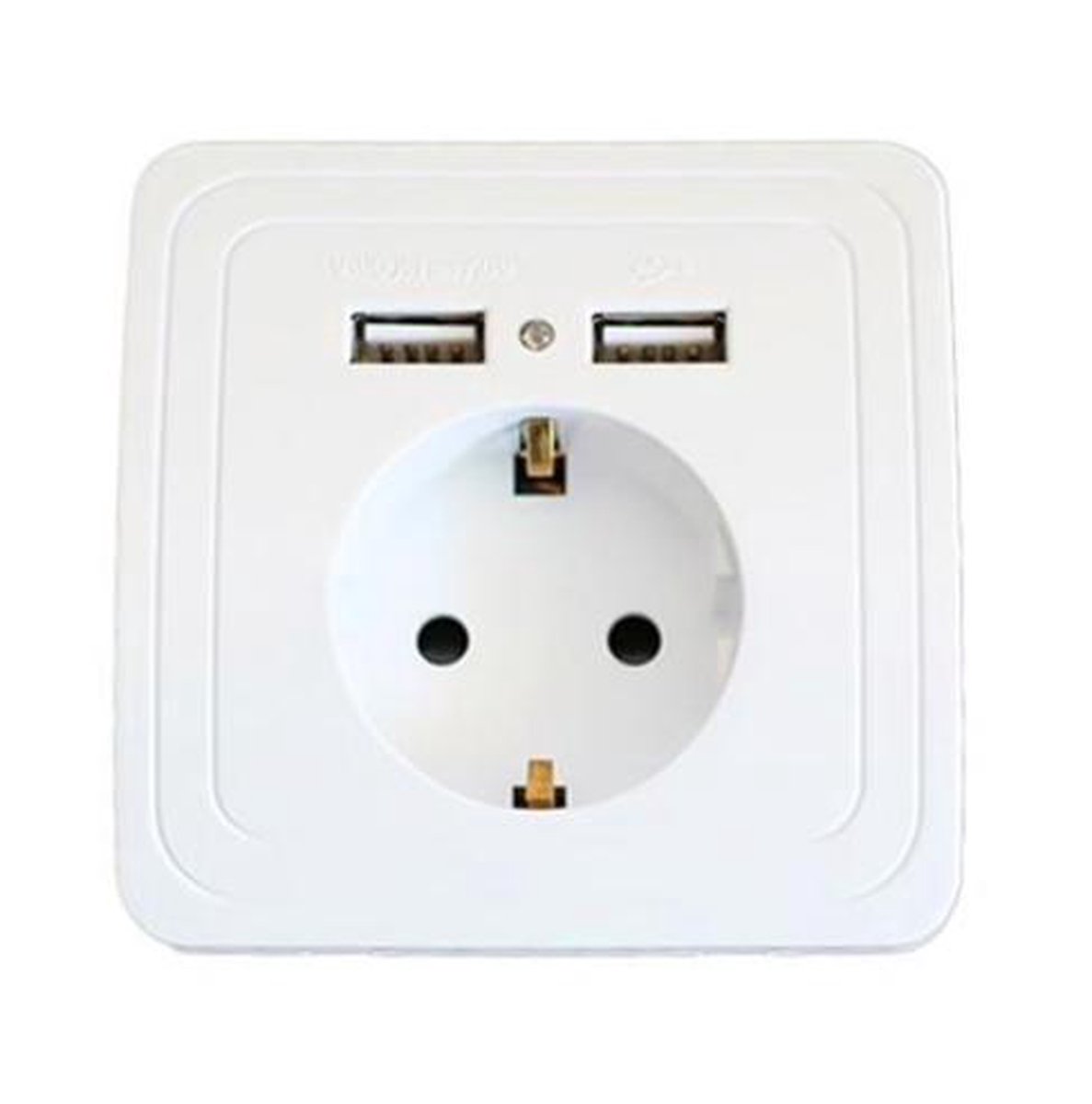 USB stopcontact, USB stopcontacten, USB wandcontact, 2 USB ingangen ...