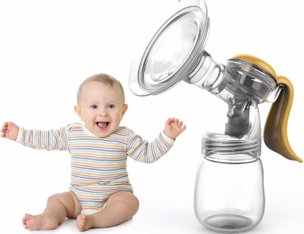 Borstkolf Handmatig - Siliconen Handkolf - Borstpomp Geel - Moedermelk ...