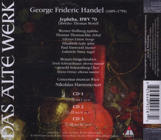 Handel: Jeptha, Nikolaus Harnoncourt | Muziek | bol