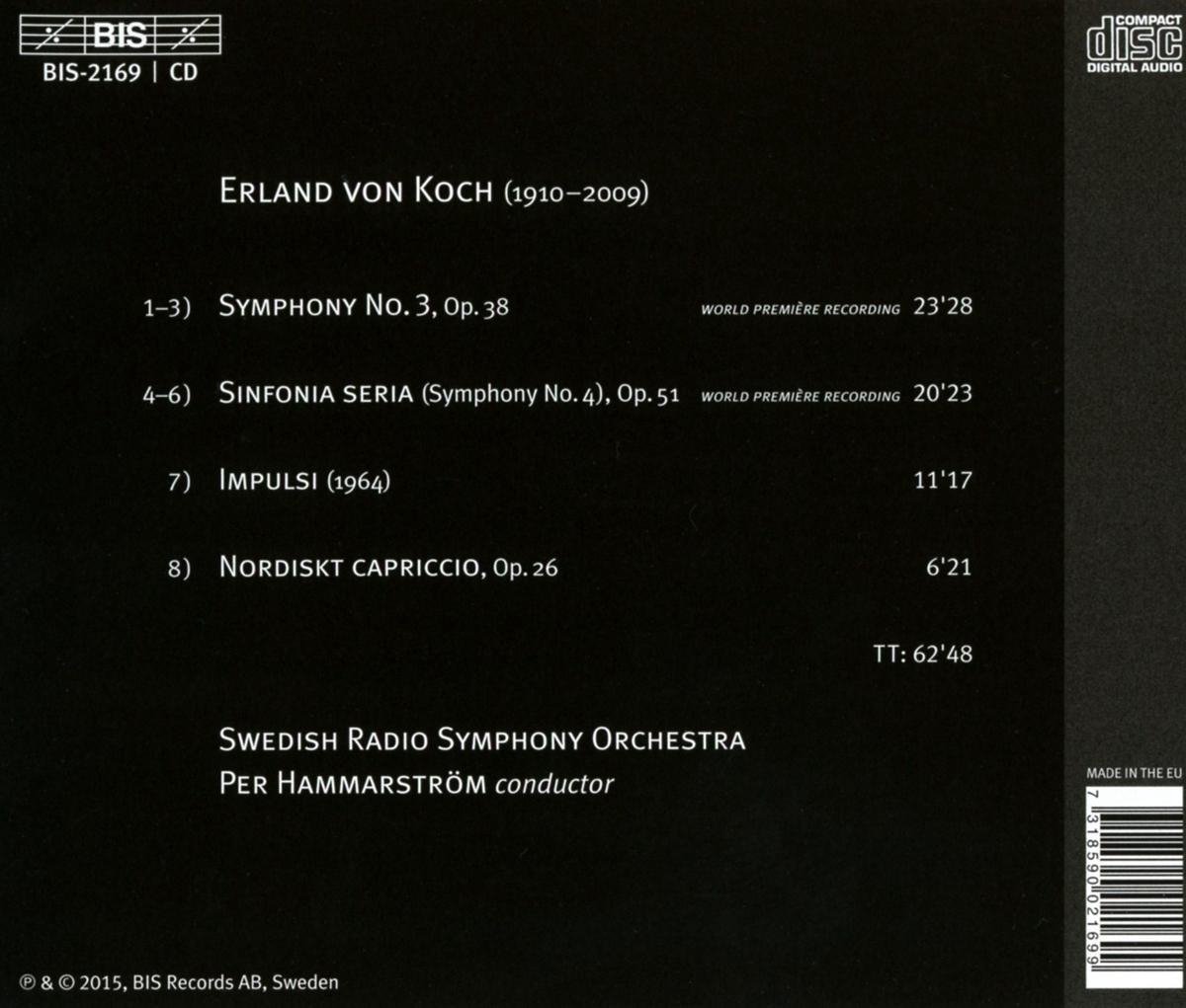 The Swedish Radio Symphony Orchestra - Koch: Symphony No.3/Sinfonia ...