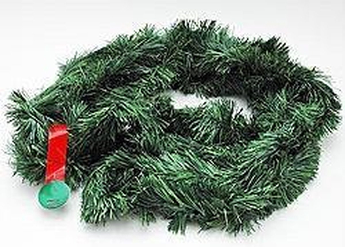 Guirlande kerstslinger - 5 m lang 10 cm dik - Groen | bol.com