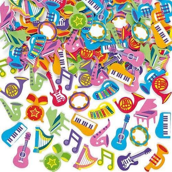 Foam stickers muziekinstrumenten (100 stuks per verpakking) | bol.com