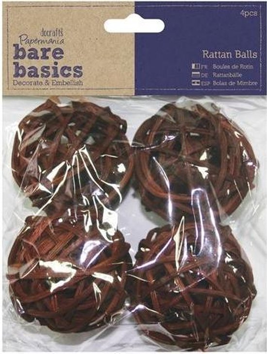 Rattan Ballen (4 stuks) - Groot - Bare Basics | bol.com