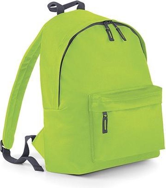 BagBase Backpack Rugzak - 14 l - Lime/Graphite | bol.com