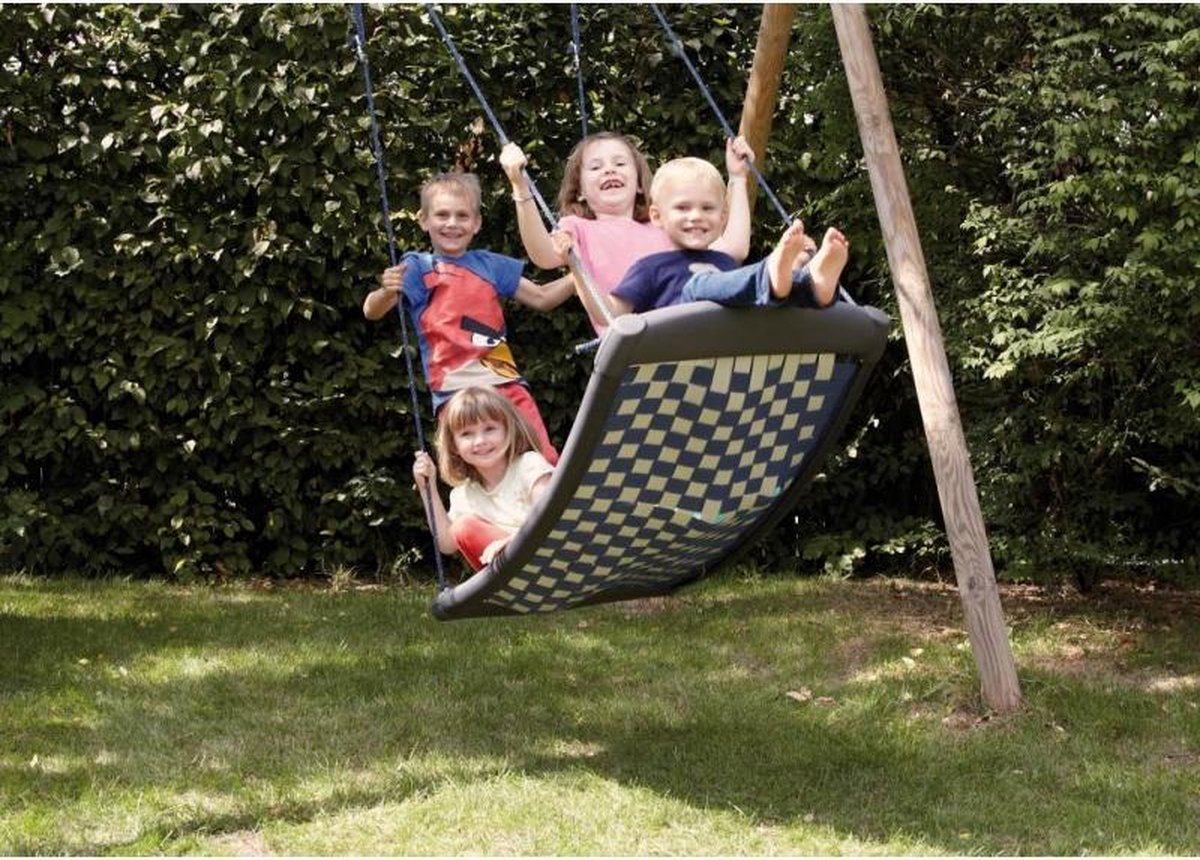 Multi kids schommel XL - zilver/ zwart (166 x 66 cm) | bol.com