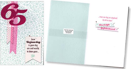 Wenskaart - Gefeliciteerd - Leeftijd - 65 jaar - Hallmark - 3 stuks | bol