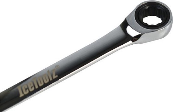 IceToolz Ring-/steeksleutel met ratel 10 mm chroom-vanadium - 1 stuk | bol