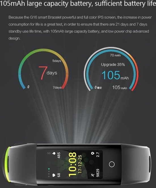 SmartWatch-Trends G16 - Activity tracker - Blauw | bol.com