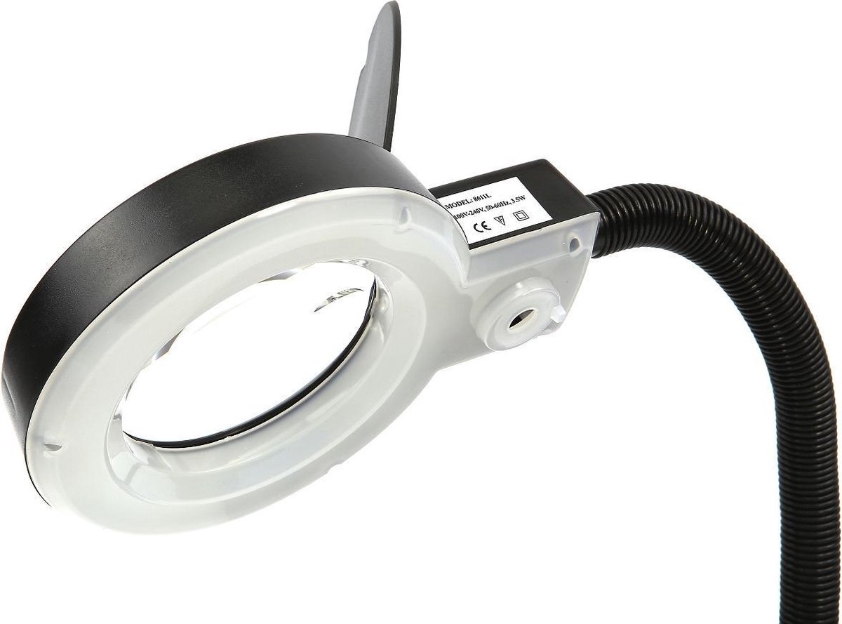 90 mm Verstelbare Loupe Lamp met LED verlichting (Zwart) | bol