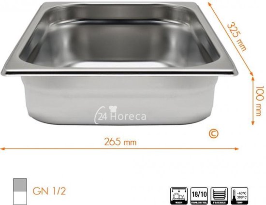Gastronormbak Profi Line 1/2 100mm | bol