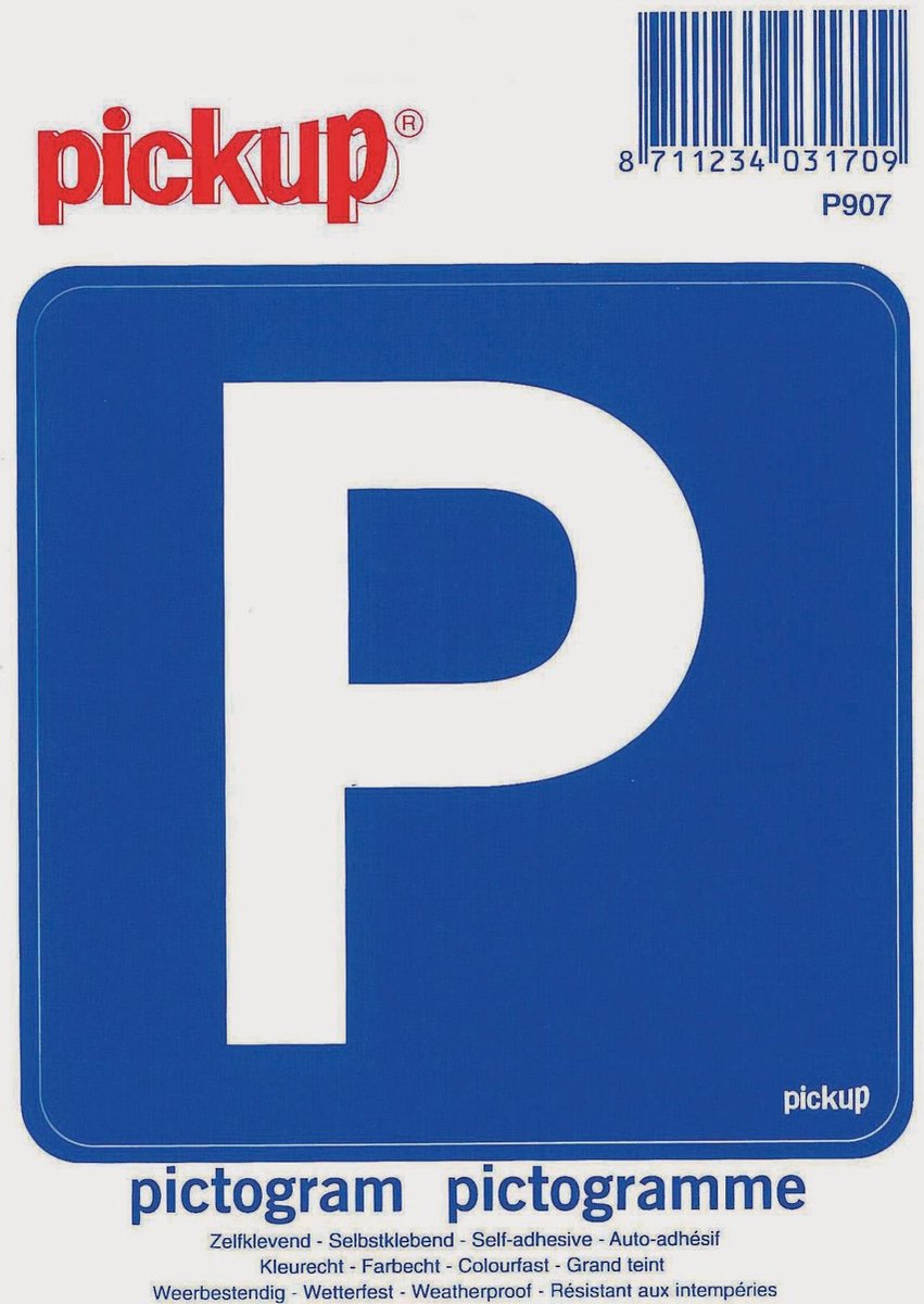 Pickup Pictogram 10x10 cm - Parkeren | bol.com