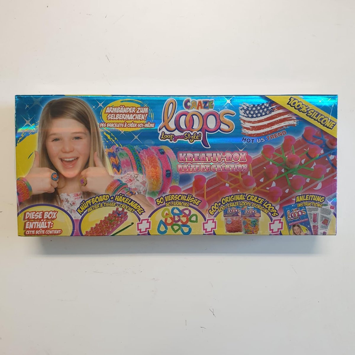 CRAZE Loops Kreativ-Box - Knüpfringe inkl. Knüpfrahmen | bol.com