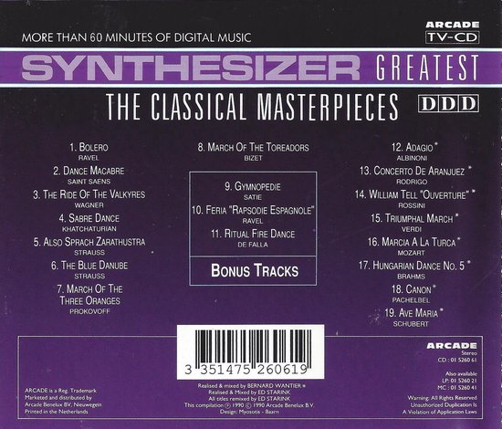 Synthesizer Greatest - The Classical Masterpieces, Ed Starink | Muziek ...