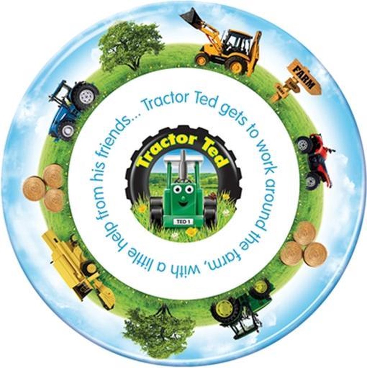 Tractor Ted Dinerbord - Ø 20 cm | bol.com