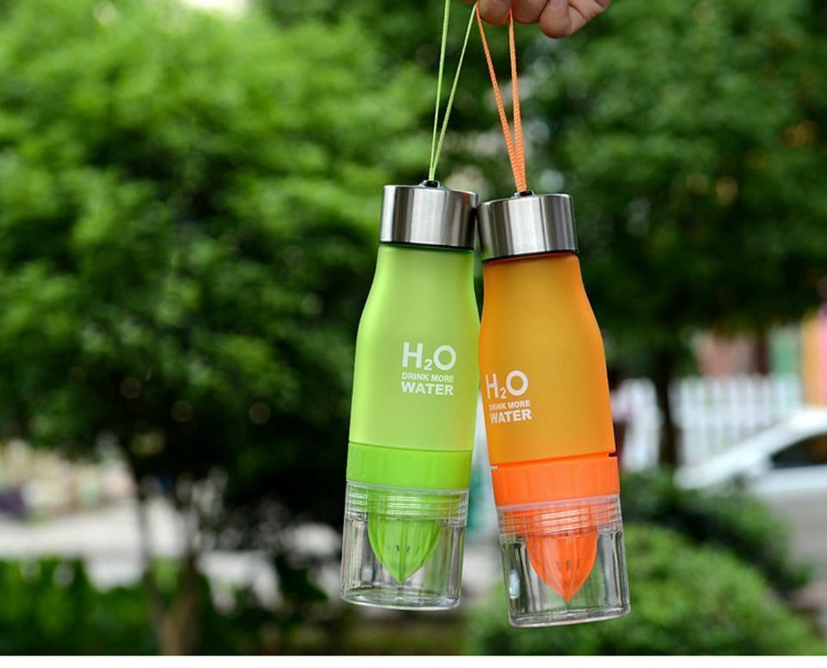 H2O Drink More Water fles - Luxe waterfles met fruitfilter - Fruit ...