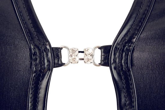 Cottelli Plus Size - Robe à bretelles avec string ouvert Wetlook pour ...