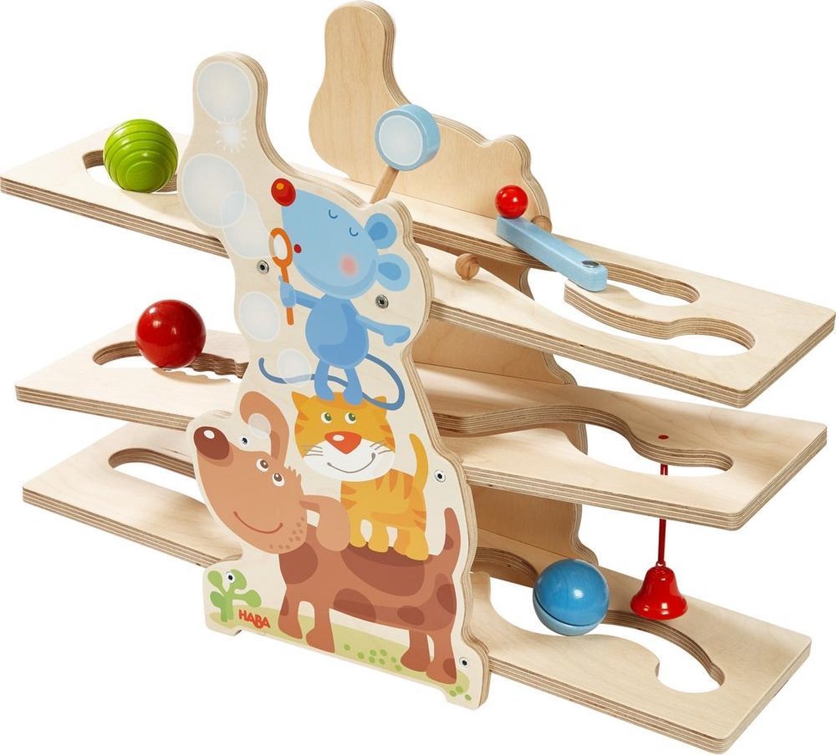 Haba Knikkerbaan Click-clack Animal Friends 15x37x50 Cm | bol.com