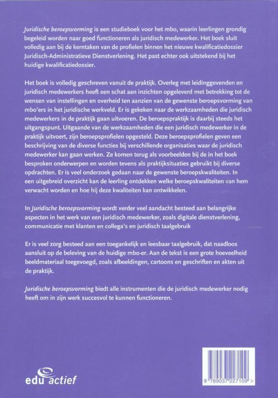 MBO Recht - Juridische beroepsvorming | 9789037227109 | Paul Bles ...