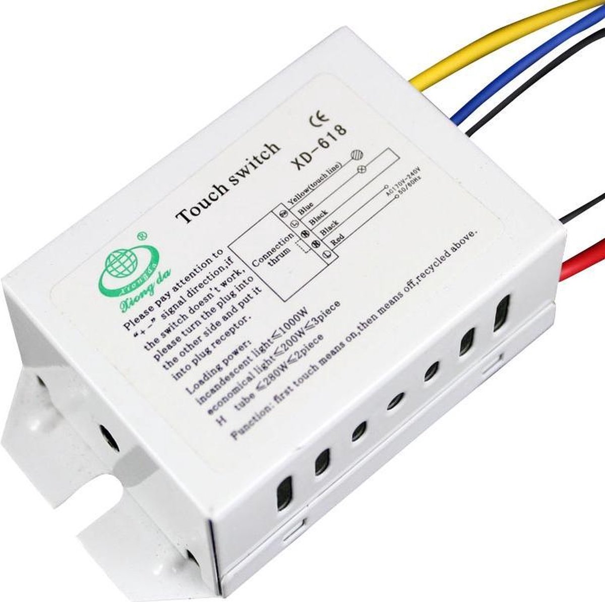 LED Electrostatic Inductive Touch Sensor Light Switch (120~240V) XD618 ...