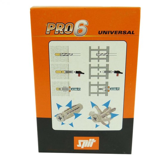 SPIT PRO6 Nylon Plastic Universal Expansion Multi Purpose Anchor Fixing ...