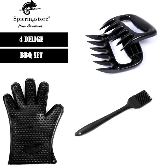 Originele Meat Claws – 4 delige set –BBQ Pulled Pork – Bear Claw - Incl.... | bol.com