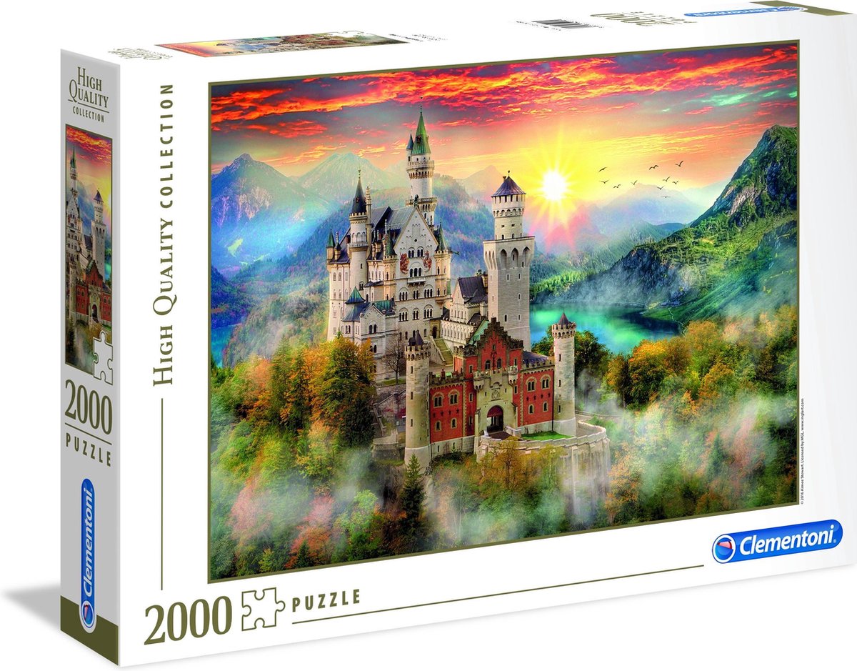 Clementoni Puzzels voor volwassenen - Neuschwanstein, Puzzel 2000 ...