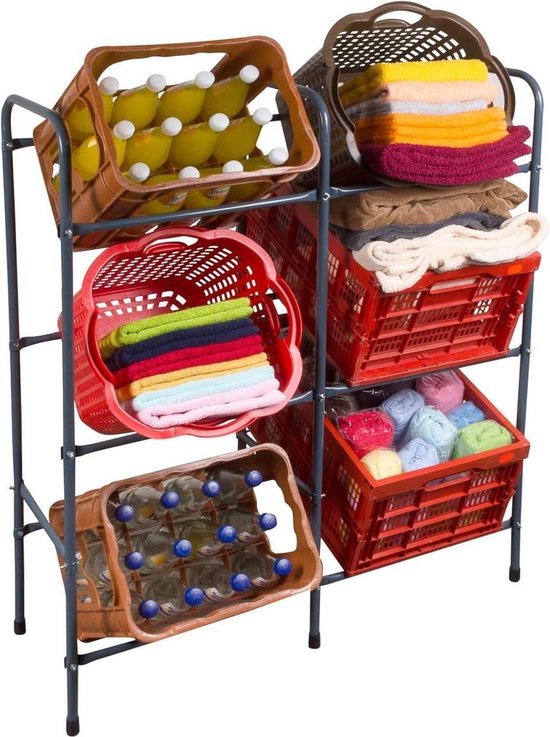 Krattenrek - voor drankkratten en opbergkratten - geschikt voor 6 ...