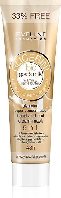 Eveline Cosmetics Glicerini Hand And Nail Cream-mask With Goat's Milk ...