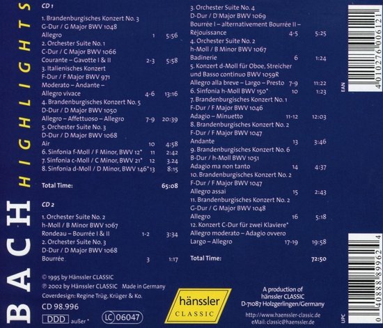 Oregon Bach Festival Chamber Orchestra, Helmuth Rilling - J.S. Bach ...