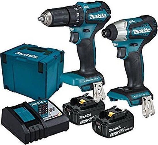 bol.com | Makita 18V Combiset - (Klop)boor-schroefmachine DHP483 en Slagschroevendraaier DTD155...