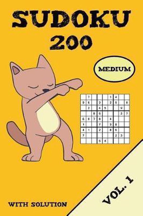 Sudoku 200 Medium With Solution Vol. 1, Kawaii Puzzle Sudoku ...